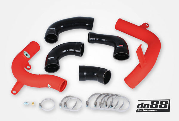 VAG 1.8 / 2.0 TSI MQB do88 IC Pressure pipes Red, Black hose, Not 7-Sp ...